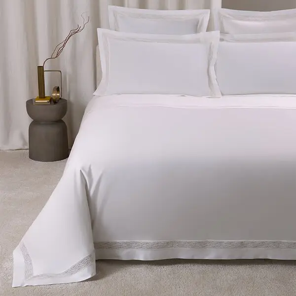 Frette Balance Lace Duvet Cover, Queen - Milk