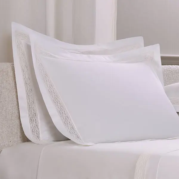 Frette Balance Lace Boudoir Sham - Milk