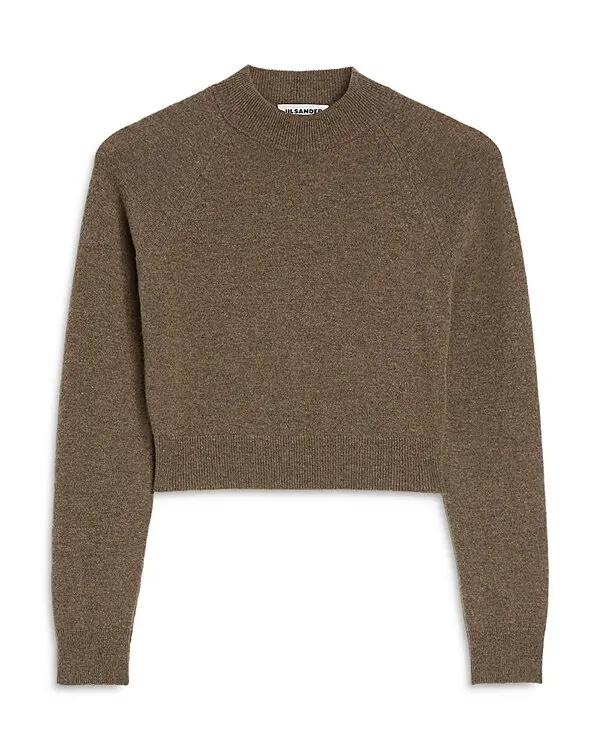 JIL SANDER Wool Cashmere Crewneck Sweater - Espresso