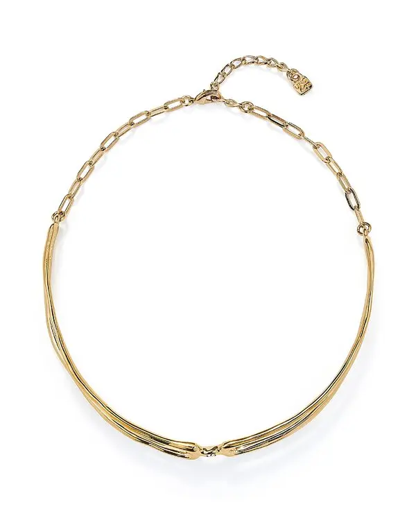UNODE50 Choker Necklace With White Topaz - Gold