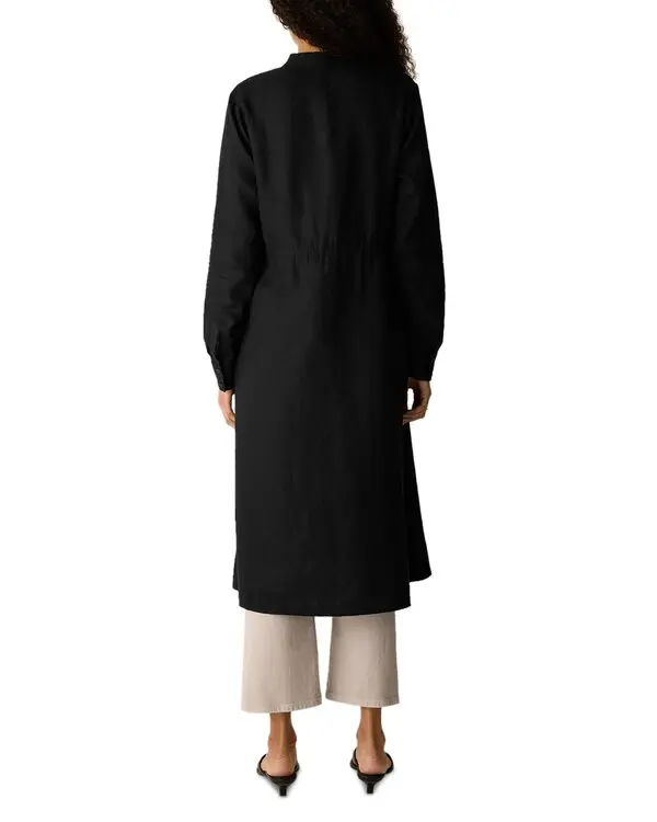 Eileen Fisher Mandarin Collar Shirt Dress