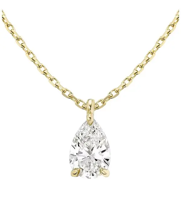 VRAI 14k 0.75ctw Pear Lab Grown Diamond Solitaire Pendant - Gold