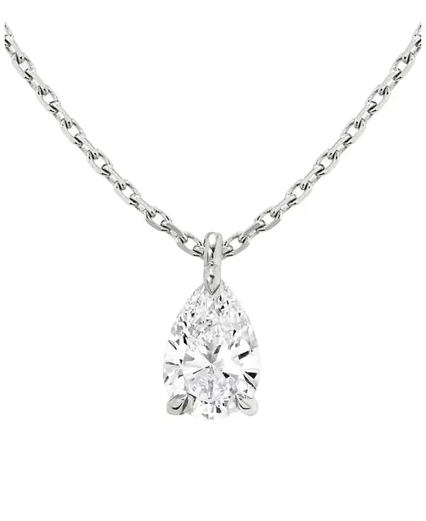 VRAI 14k 0.75ctw Pear Lab Grown Diamond Solitaire Pendant - White