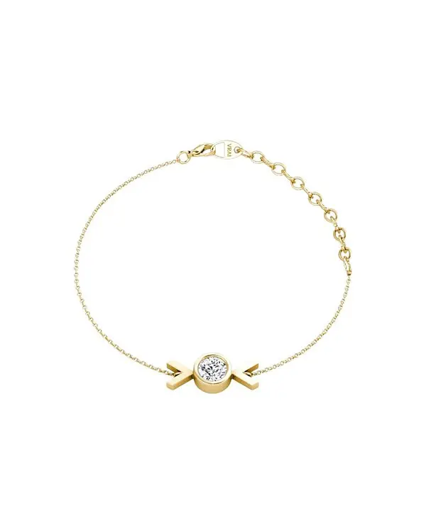 VRAI Arrow Bracelet With 0.25ctw Round Brilliant Lab Grown Diamond - Gold