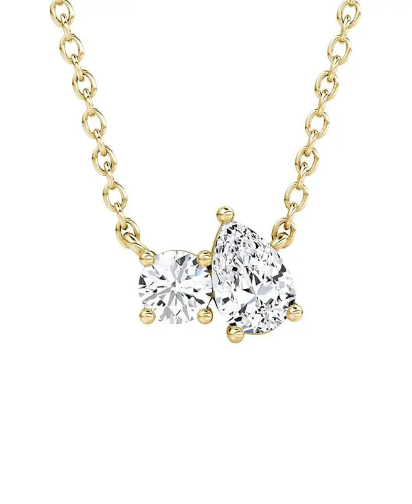 VRAI Toi Et Moi Necklace With Lab Grown Diamonds - Gold