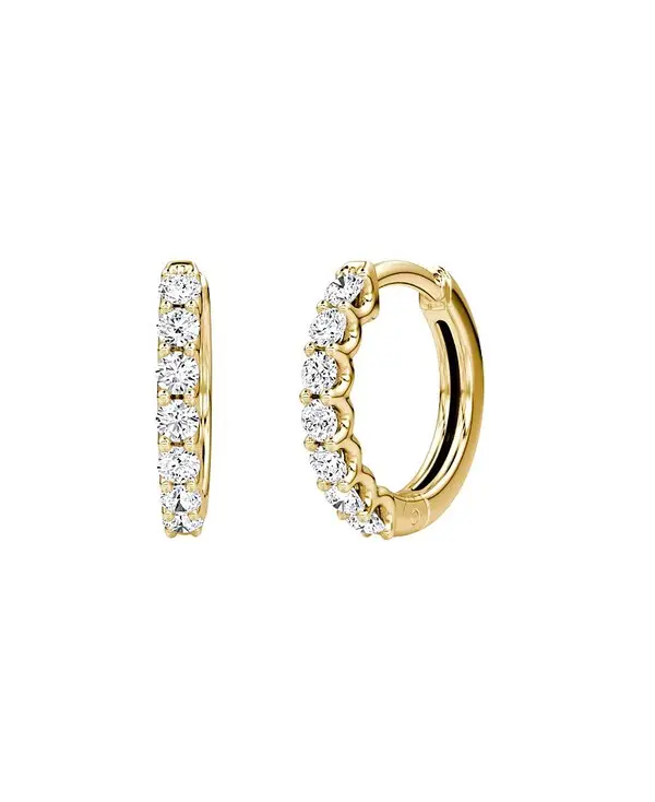 VRAI Eternity Hoop Earrings With 0.28ctw Round Brilliant Lab Grown Diamonds - Gold