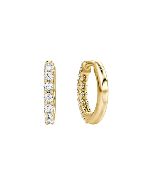 VRAI 14k Yellow 0.28ctw Round Brilliant Lab Grown Diamond Eternity Hoops
