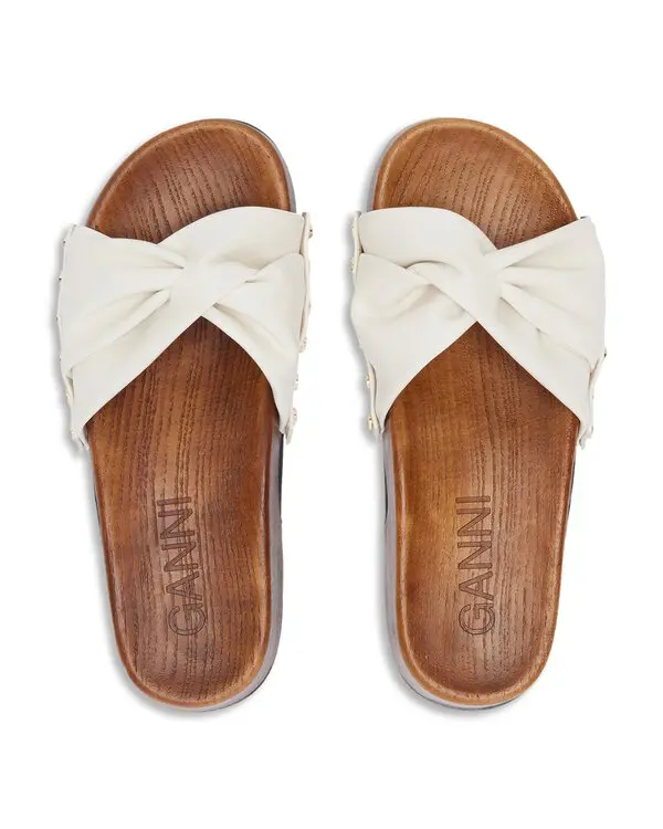GANNI Tia Fairy Clog Sandals - Egret