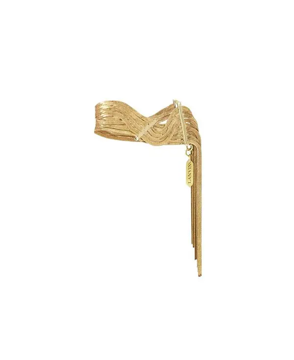 LANVIN Chain Bracelet With Brass Fringe Pendants - Gold