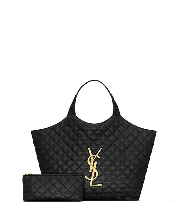 Saint Laurent Icare Maxi Shopping Bag - Black/bronze