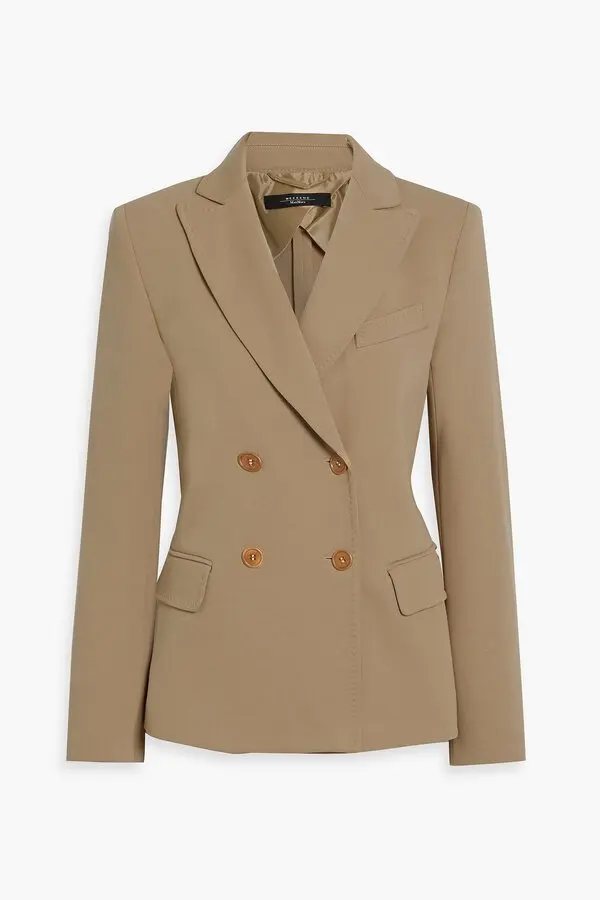 Max Mara Double-breasted Cotton-blend Jersey Blazer