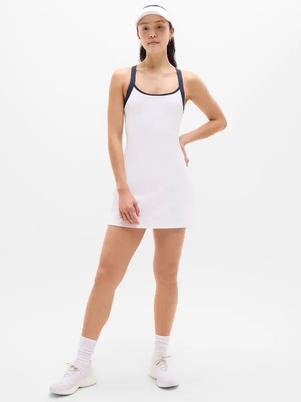 Athleta Superset Mini Dress - Bright White/eclipse