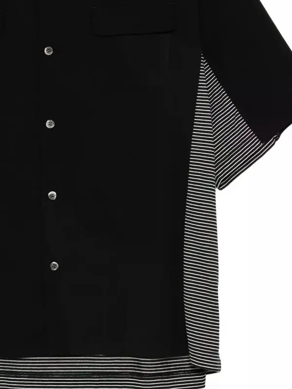 Undercover Striped-panel Shirt - Black