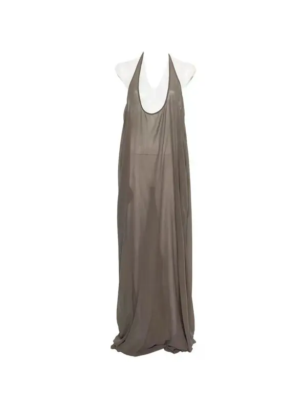 Rick Owens Haltar Sleeveless Maxi Dress - Brown
