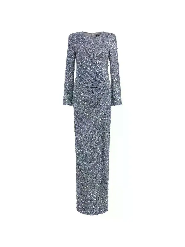 Jenny Packham Marie Sequin-embellished Gown - Grey