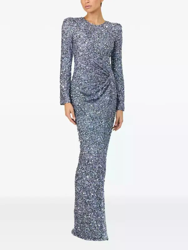 Jenny Packham Marie Sequin-embellished Gown - Grey