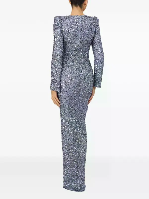 Jenny Packham Marie Sequin-embellished Gown - Grey