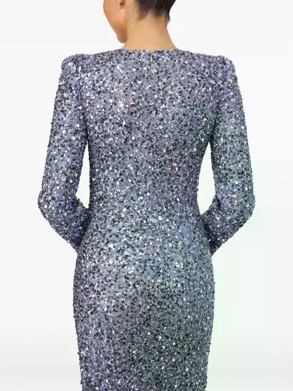 Jenny Packham Marie Sequin-embellished Gown - Grey