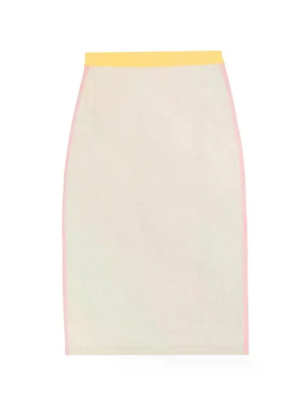 Fendi Logo Midi Skirt - Neutrals