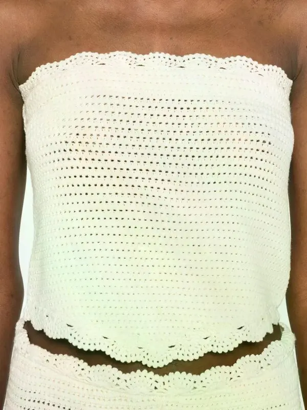Posse Dylan Crocheted Strapless Top - Neutrals