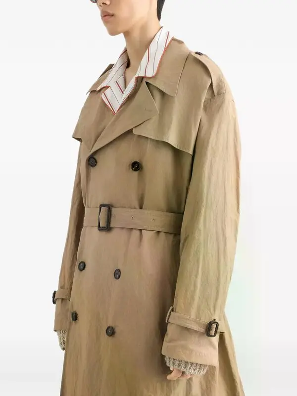 Dolce & Gabbana Belted Double-breasted Trench Coat - Neutrals