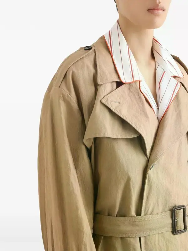 Dolce & Gabbana Belted Double-breasted Trench Coat - Neutrals