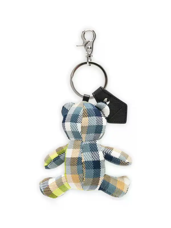 VIVIENNE WESTWOOD Teddy Bear Tartan Keyring - Blue