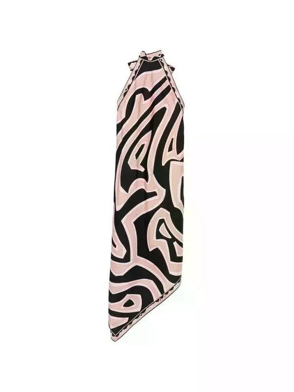 Emilio Pucci Labirinto Asymmetric High-neck Dress - Black