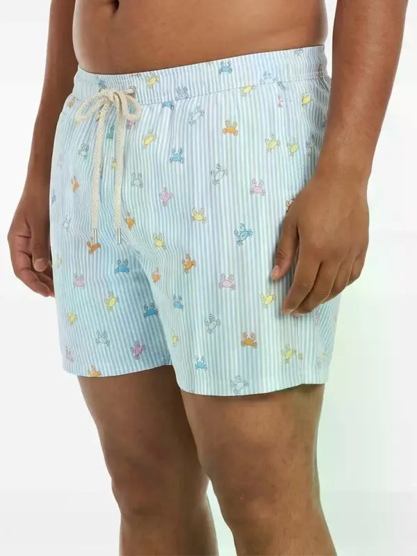 MC2 SAINT BARTH Crab-print Swim Shorts - Blue