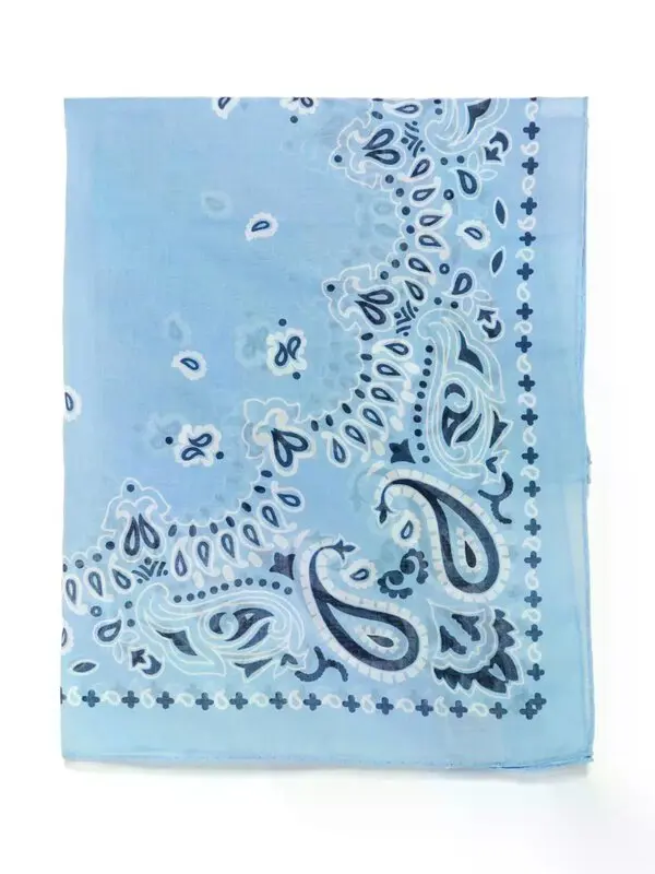 Destin Paisley-print Scarf - Blue