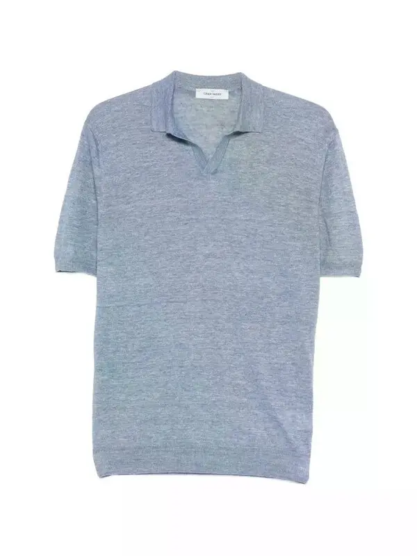 GRAN SASSO V-neck T-shirt - Blue