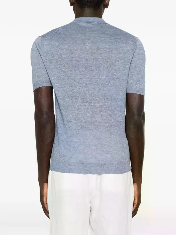 GRAN SASSO V-neck T-shirt - Blue