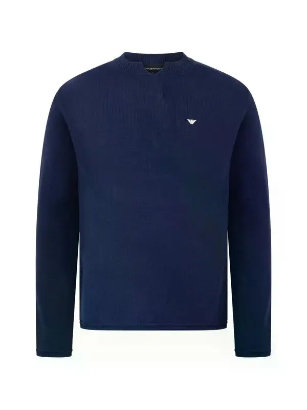 Emporio Armani Logo-embroidered Crew-neck Sweater