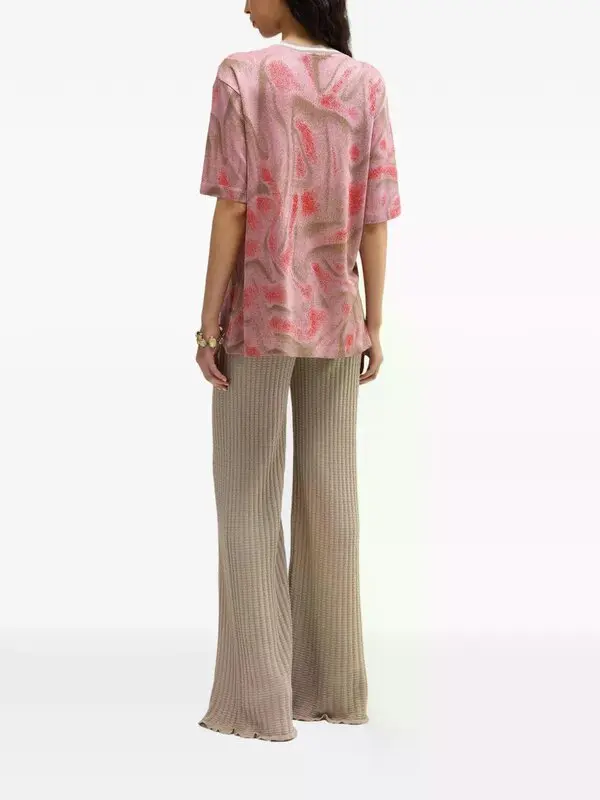 MARGHERITA MACCAPANI Jacquard T-shirt - Pink