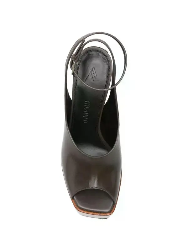 Attico Ornella Platform Sandals - Brown