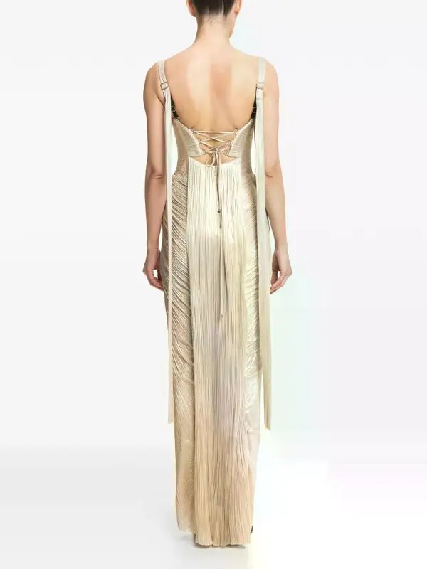 MARIA LUCIA HOHAN Anais Pleated Maxi Dress