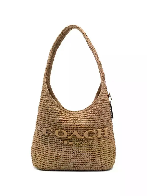 COACH Brooklyn Embossed-logo Shoulder Bag - Neutrals