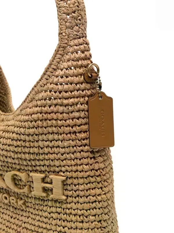 COACH Brooklyn Embossed-logo Shoulder Bag - Neutrals