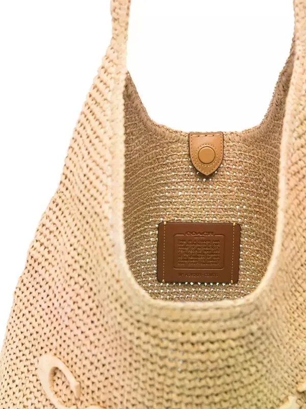 COACH Brooklyn Embossed-logo Shoulder Bag - Neutrals