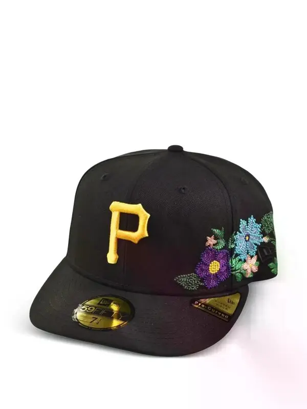 New Era 59fifty Tonal Florals Pittsburg Pirates Fitted Cap - Black