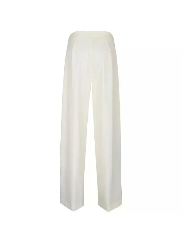 Erika Cavallini Wool Wide Leg Trousers - White