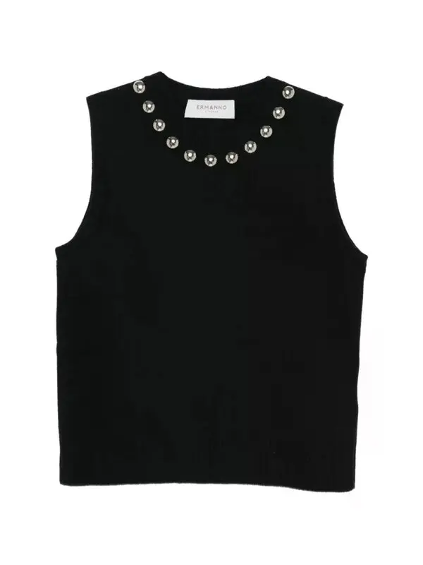 Ermanno Scervino Sleeveless Studded Sweater