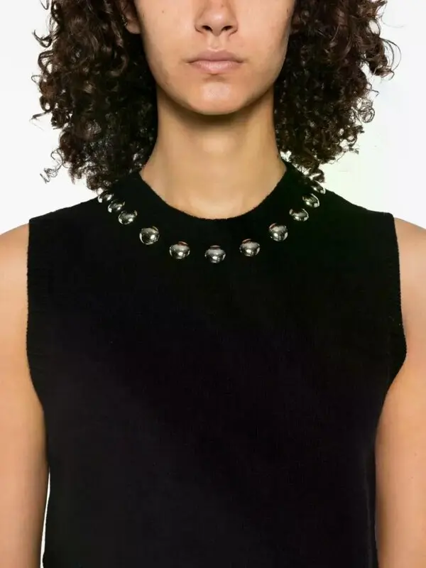 Ermanno Scervino Sleeveless Studded Sweater