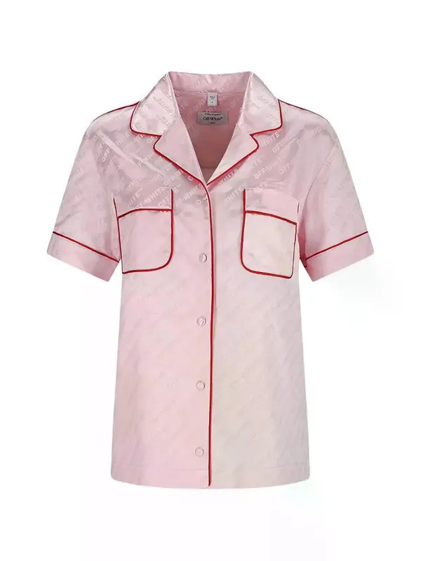 Off-White Jacquard Satin Shirt