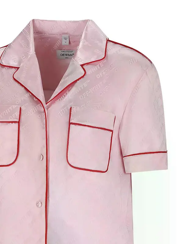 Off-White Jacquard Satin Shirt