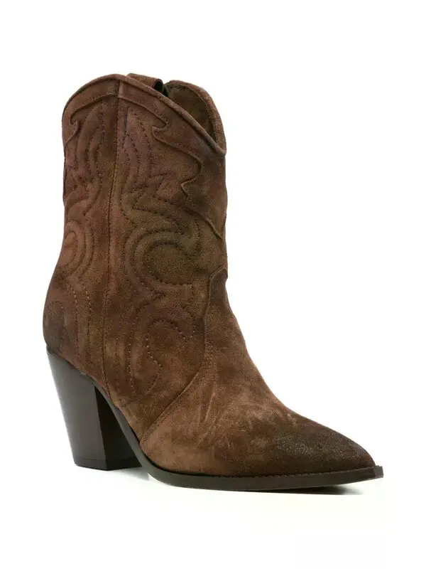 JULIE DEE Patterned Ankle Boots