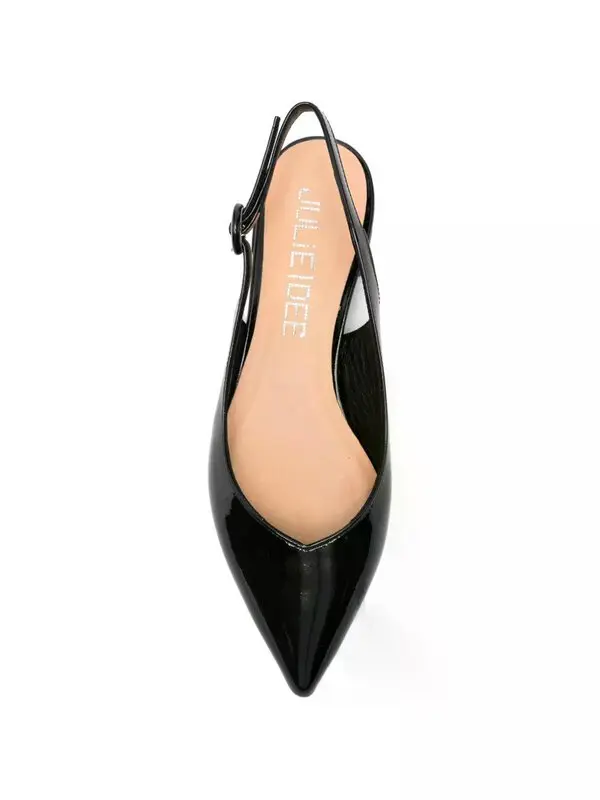 JULIE DEE Buckle Strap Slingback Ballet Flats