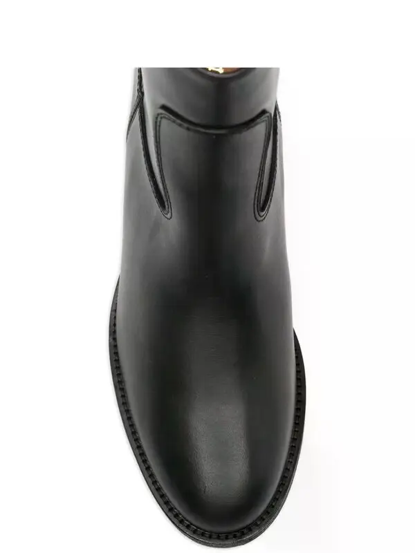 VIA ROMA 15 Ankle Boots With Metal Detail - Black