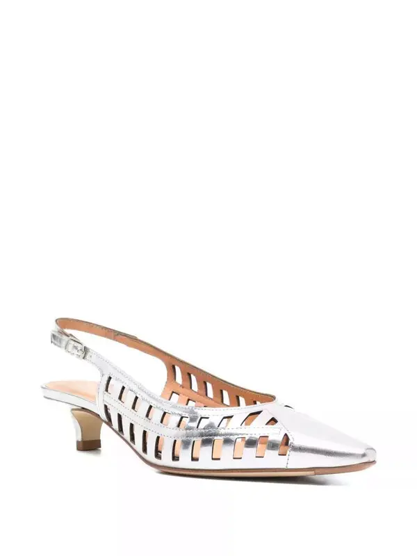 JULIE DEE Cut-out Slingback Pumps