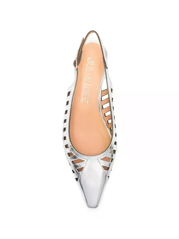 JULIE DEE Cut-out Slingback Pumps